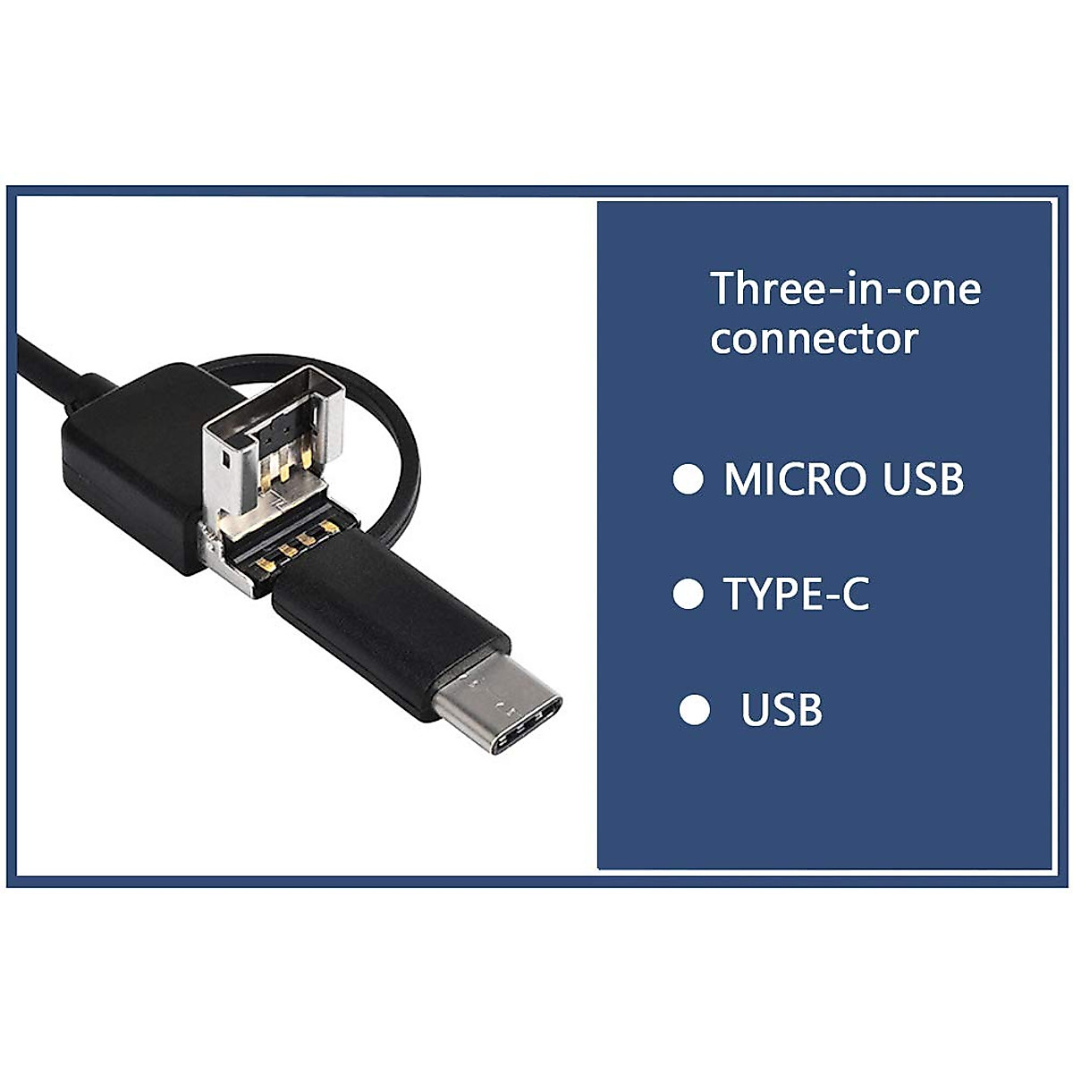 3 in 1 Otoscope iPhone，Endoscope Camera Otoscope Ear Nose Mouth,for Android Devices, Windows & Mac