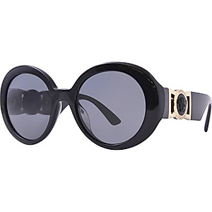 Versace Woman Sunglasses Black Frame, Dark Grey Lenses, 55MM