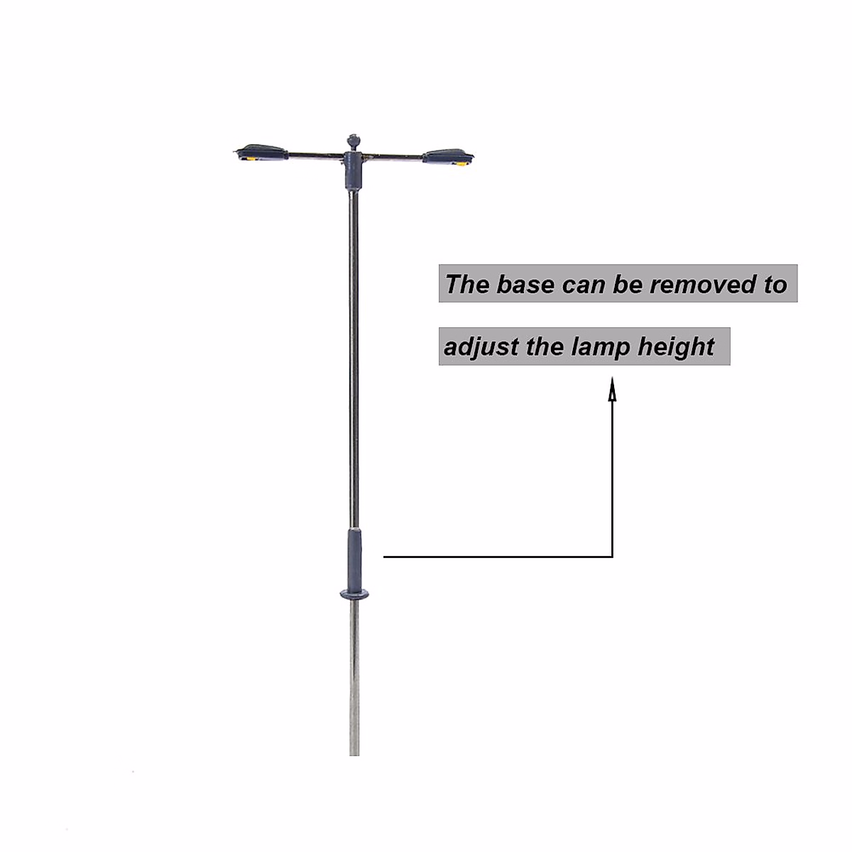 LQS12W 10pcs Model Railway Train Lamp Post Street Bright White Lights HO OO Scale LEDs New