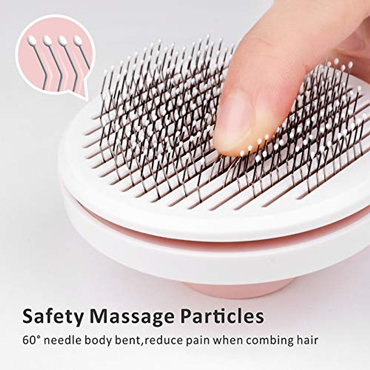 Cat Grooming Brush, Baytion Self Cleaning Cat Brushes for Dogs Cats for Long Haired & Short Hair Gently to Remove Loose Undercoat, Mats Tangled