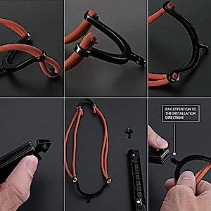 edcfans Tanto Folding Knife, Pocket Knife for Men with Clip, EDC Slingshot for Outdoor