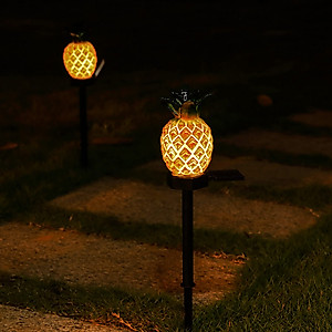Garden Decor Solar Stake Lights,2 Pack Pineapple Stake Waterproof Landscape Lights,for Villa Garden Yard Lawn Patio House Park Garden Yard Pathway Outdoor Decor