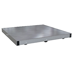 Vestil DOL-ST-3636-6T Aluminum Pallet Dolly with Solid Top Tilt 36 in. x 36 in. 4000 Lb. Capacity Silver