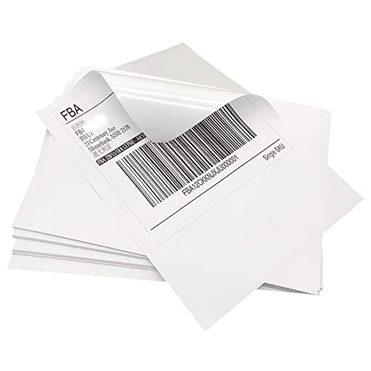 E-Printing Pack of 100 Sheets-High Sticky Printable Matte Self Adhesive Full Sheet A4 Sticker Paper/Label for Inkjet & Laser Printers