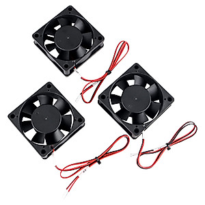FYSETC 3D Printer Parts Vorn 2.4 R2 Fan 6020 Bottom Cooling Fan 24V 60x60x20mm Hydraulic Bearing Brushless Fan with Cable 400mm High Wind Speed Compatible with Vorn 2.4 R2 - Pack of 3
