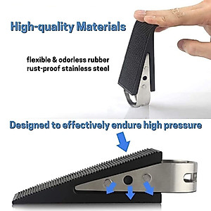 Large Rubber Door Stopper - Door Stop That Won't Scratch Floor or Door - Works On All Surfaces