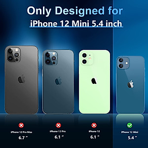 SPIDERCASE iPhone 12 Mini Clear Case: Non-Slip, Shockproof, & 2 Tempered Glass Screen Protectors