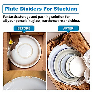 Plate Separators Storage, Set Of 60 And 3 Different Size, Thick and Premium Soft Felt Plate Dividers For China/Dish/Coffee Saucers Protecting and Stacking