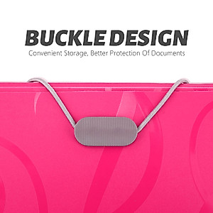 EKIND 7x4.5 Expandable Portable Folder, 13 Pocket Rope Accordion File Organizer, A6 Plastic Wallet for Cards,Coupons,Receipt,Tax Item, Mini Expanding Folders (1Pcs, Rose)