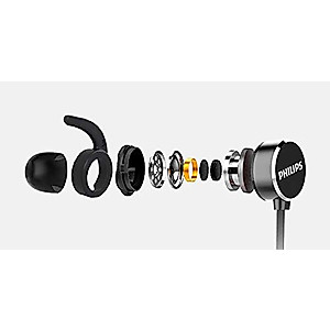 Philips Audio Bluetooth in Ear Headphones UN102BK/00 Wireless in Ears (Bluetooth, 6mm Driver, Fast Charging, Noise Isolation) Black