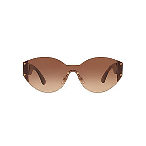 Versace Woman Sunglasses Gold Frame, Light/Dark Brown Gradient Lenses, 0MM