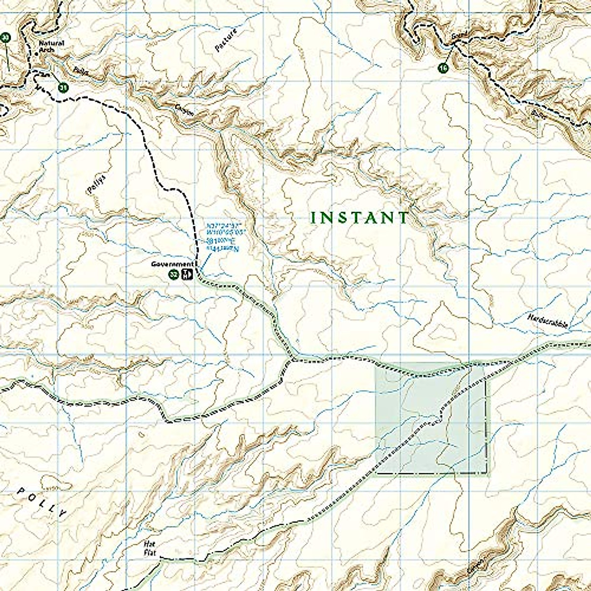 Grand Gulch, Cedar Mesa Plateau Map [BLM - Monticello Field Office] (National Geographic Trails Illustrated Map, 706)
