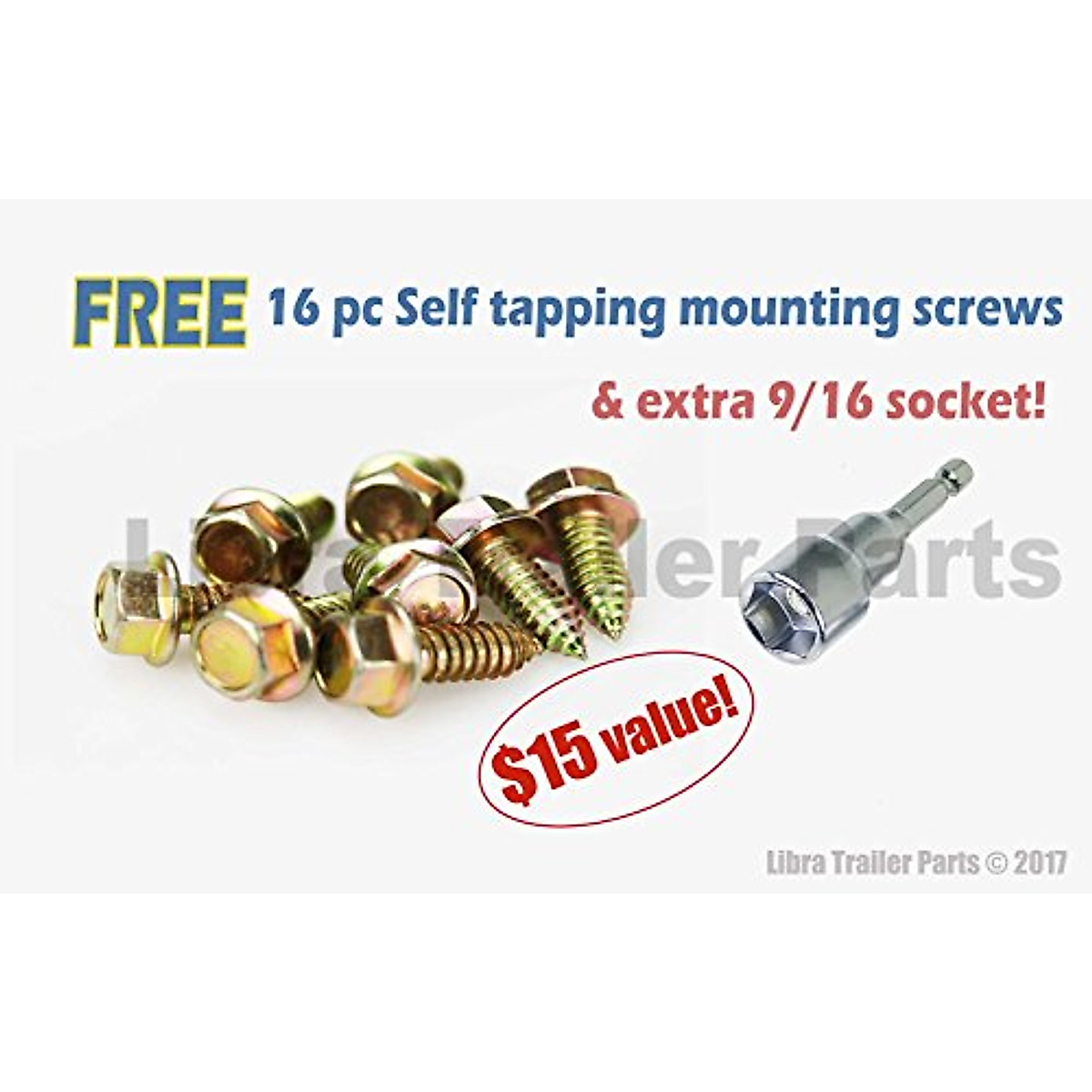 Set 4 Libra 24" 6000lbs RV Trailer Camper Stabilizer Leveling Scissor Jacks w/Dual Power Drill sockets & mounting Hardware Set