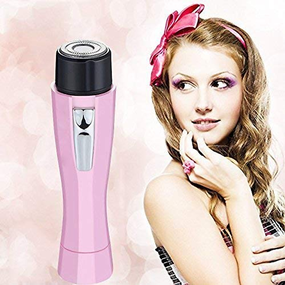 Angel Kiss Painless Facial Hair Remover for Women (Pink)