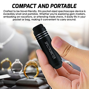 Handheld Diffraction Spectroscope, Pocket-Sized Grating Gemological Spectrometer in a Gem Tool Jewelers Eye Loupe for GIA Use and Quick Identification Gemstone Jewelry Magnifier