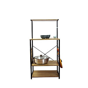 Uniware Professional Wooden Kitchen Shelf/Baker Rack 4 Tier Shelves (23.62" L x 15.75" W x 48.43" H)