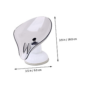 STOBAZA 6 Pcs Soap Box Electric Shower Sponge Dish Brackets for Shelves Foam Hand Soap Dispenser Leaf Soap Dish Bathroom Soap Container Wall to Rotate Desktop Plastic Big Sucker