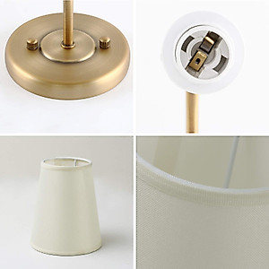 Pathson Set of 2 Rustic Wall Sconces with Light-Yellow Fabric Shade Not Pure White, Bathroom Vanity Lights Modern Wall Sconce Lighting for Bedroom Living Room (Antique)