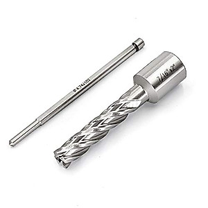 Annular Cutter JESTUOUS 3/4 Inch Weldon Shank 7/16 Cutting Diameter 2 Cutting Depth with Pilot Pin Slugger Bits Two Flat HSS Kit for Magnetic Drill Press,1 Piece