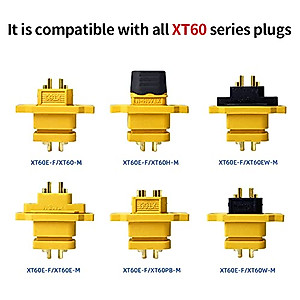 Amass 10 PCS XT60E-F Mountable XT60E Female Plug Connector for RC Drone Aircraft FPV Racing Drone