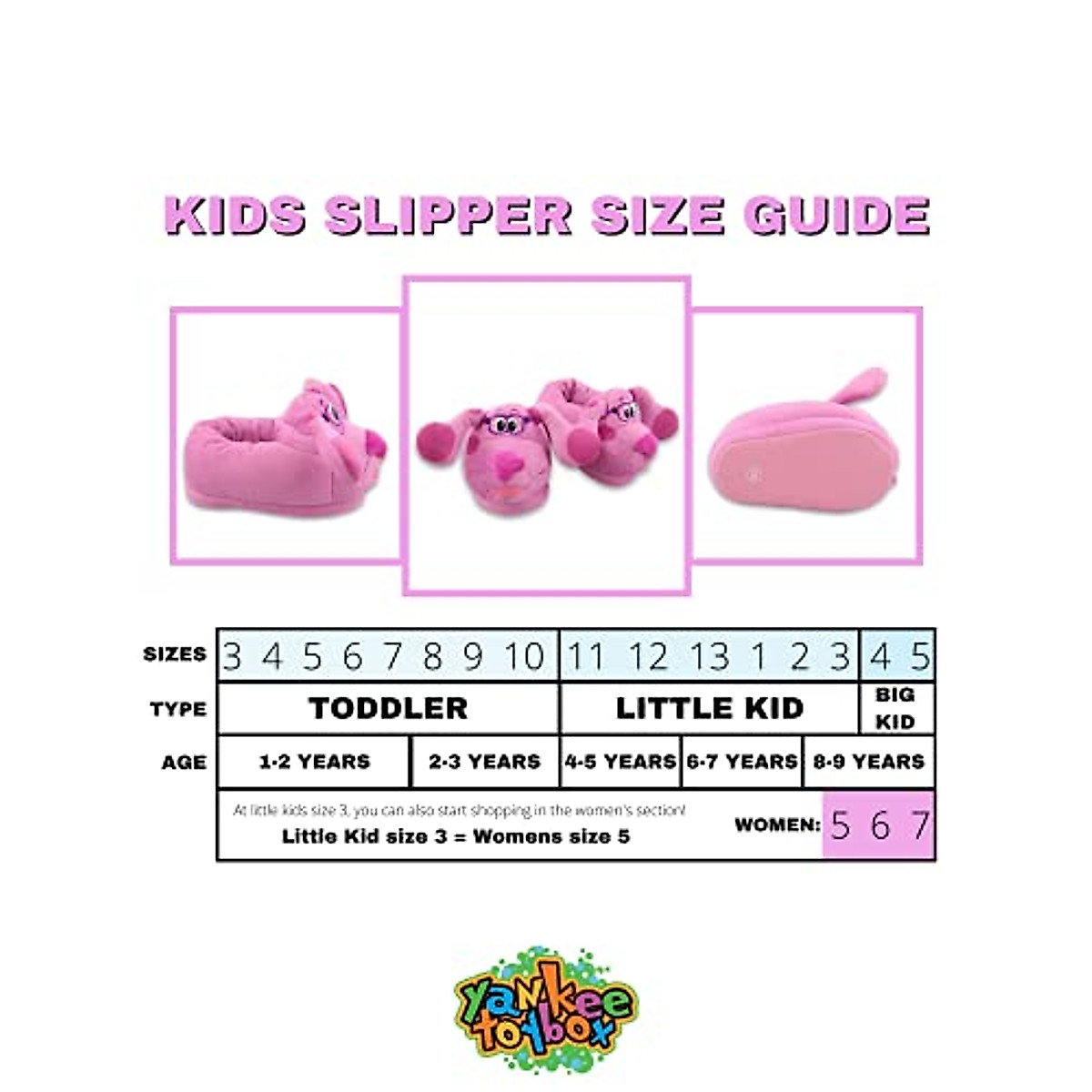 Blue's Clues & You Magenta Slip On Plush 3D Toddler Slippers (9-10 M US Toddler, Magenta)
