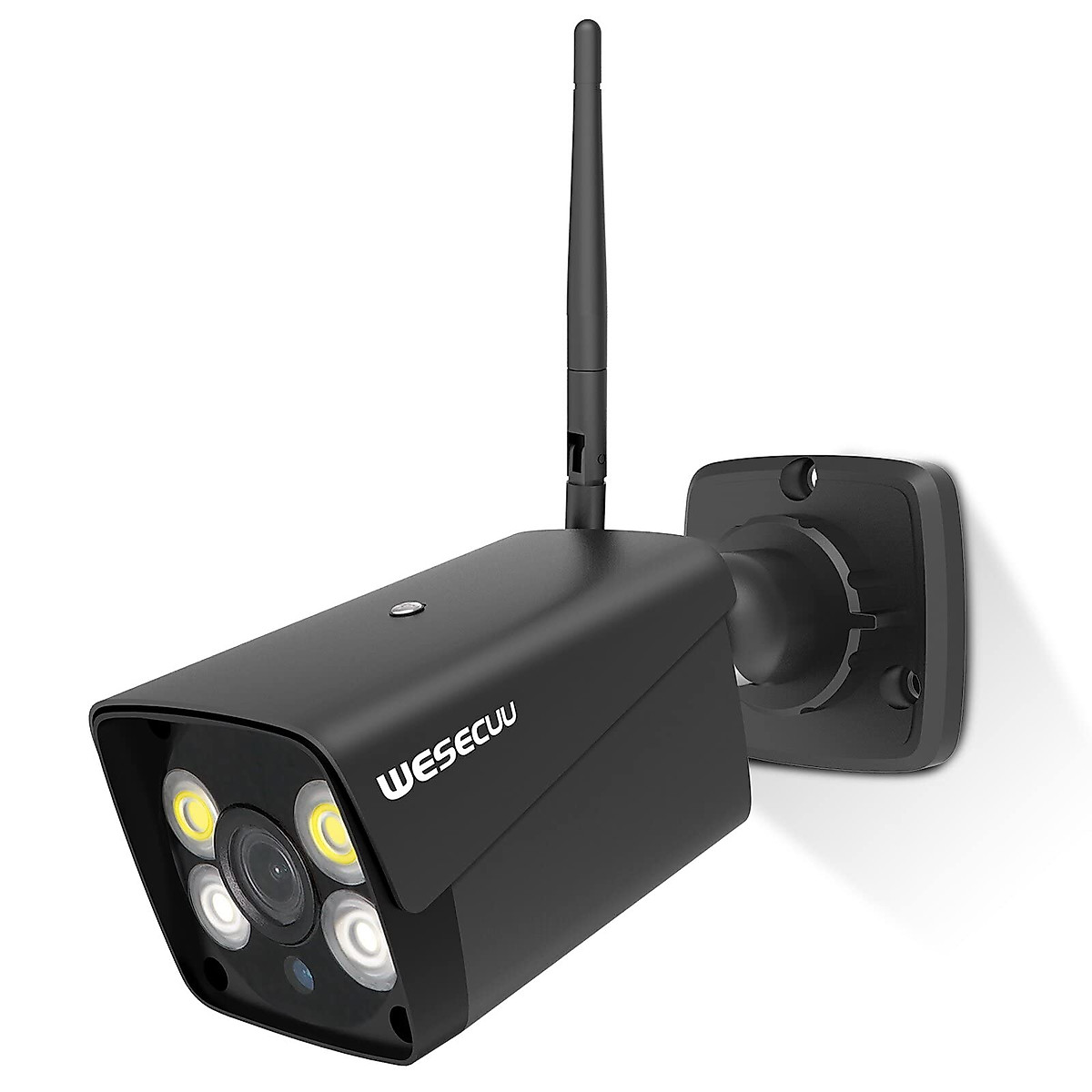 WESECUU 3MP Wireless Security Camera with Human Detection, Mobile App Alert, Floodlight, Audio, Waterproof, Outdoor, Only Wireless Security Camera System Expansion, Power Adapter NOT Included