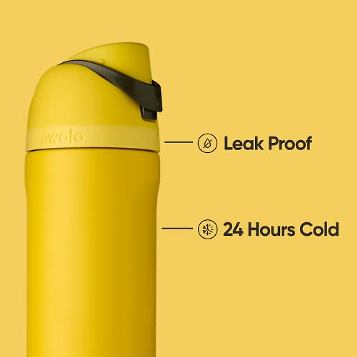 Owala Harry Potter FreeSip Stainless Steel Water Bottle with Straw, BPA-Free, 24-Ounce, Hufflepuff & FreeSip Stainless Steel Water Bottle with Straw, BPA-Free, 24-Ounce, Pomegranate Parade