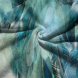 antoipyns Peacock Feather Highly Absorbent Large Decorative Hand Towels Multipurpose for Bathroom, Hotel, Gym and Spa (16 X 30 Inches)