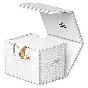 Ultimate Guard Sidewinder 100+, Deck Box for 100 Double-Sleeved TCG Cards, White, Magnetic Closure & Microfiber Inner Lining for Secure Storage