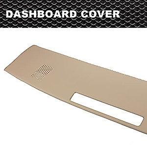 CNNELL Dashboard Cover Compatible with Chevy Full Size GMC 1981-1987/Compatible with Chevy SUV GMC 1981-1991 Dashboard Cover Beige