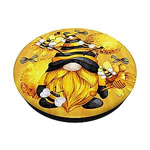 Honey Bee Gnomie For Beekeeper & Summer - Yellow Gnome PopSockets Swappable PopGrip