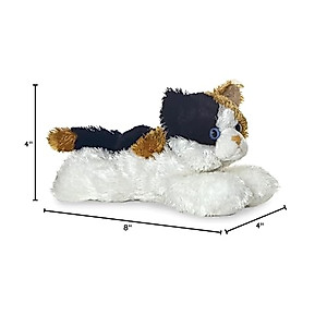 Aurora® Adorable Mini Flopsie™ Esmeralda™ Stuffed Animal - Playful Ease - Timeless Companions - White 8 Inches