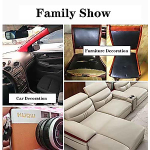 MAYNUO Dark Brown Odorless Leather Repair Patch, Leather Repair Tape, 19X50 Inch Self-Adhesive Couch Patch, Waterproof, Wear-Resistant, for Furniture, Drivers Seat, Sofas, Car Seats