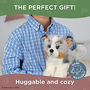 Bearington Hogan The Australian Shepherd Stuffed Animal, 13 Inch Stuffed Puppy