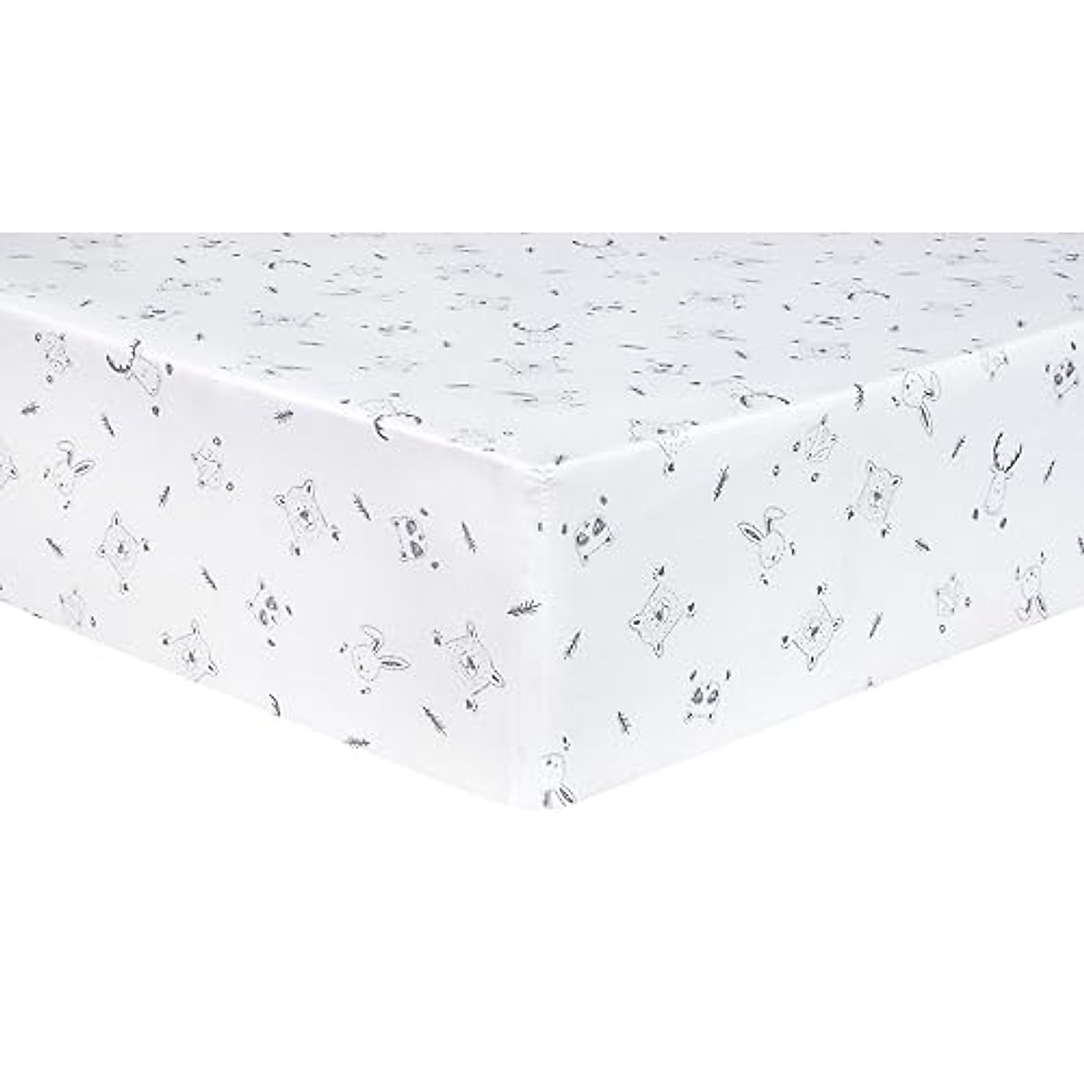 Trend Lab Peek-a-Boo Forest 3 Piece Crib Bedding Set, Gender-Neutral Color Palette, Includes Quilt, Fitted Crib Sheet and Skirt