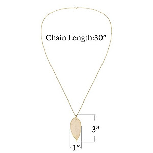 BOUTIQUELOVIN Gold Casual Long Leaf Necklaces for Women Boho Feather Costume Statement Necklaces Extra Long Gypsy Necklace