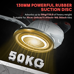 Cordless Tile Vibration Tool for Milwaukee M18-18V Battery, Tile Vibration Leveling Machine, 8 Speed Adjustable 110LB Suction, for Installation Floor/Tile/Wall