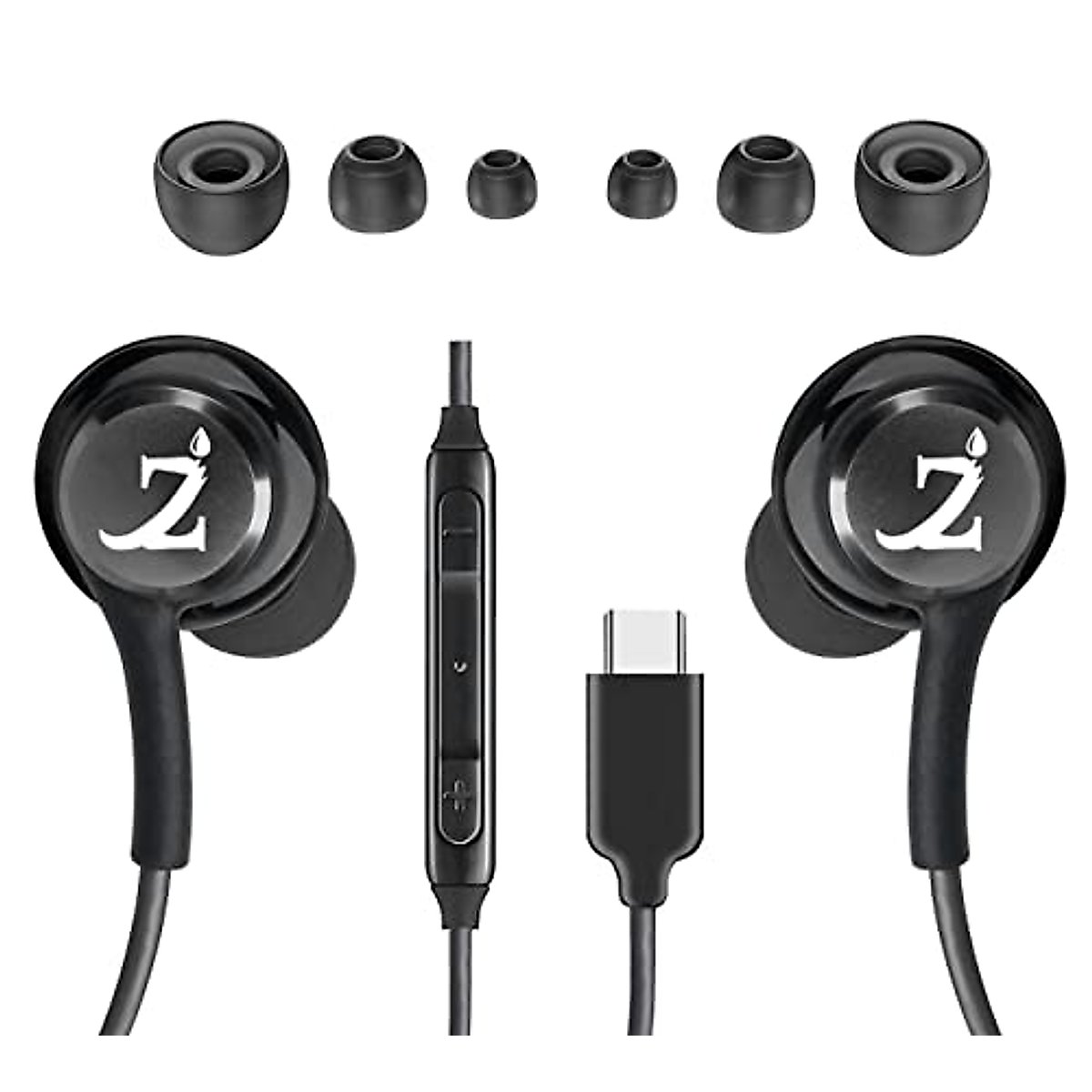 PRO Stereo Headphones Compatible with Your Motorola One 5G/Edge/Edge+/Razr 2020/Z Flip/Z Play/Moto with Hands-Free Built-in Microphone Buttons + Crisp Digital Titanium Clear Audio! (USB-C/PD)