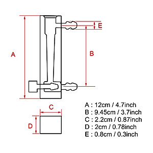 Gas Flowmeter,Air Meter 1-10LPM,with Control Valve for Oxygen/Air/Gas,for Detecting The Oxygen or Other Gas, Control Oxygen