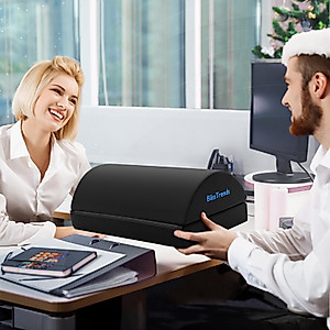 BlissTrends Foot Rest for Under Desk at Work-Versatile Foot Stool with Washable Cover--Comfortable Footrest with 2 Adjustable Heights for Car,Home and Office to Relieve Back,Lumbar,Knee Pain-Black