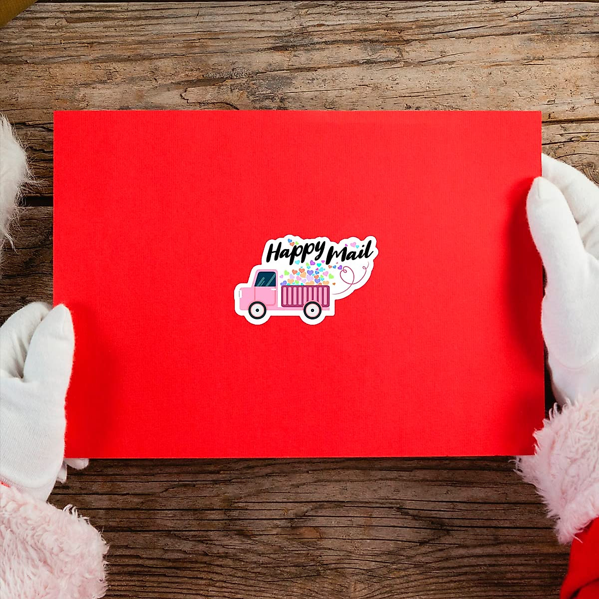 Muminglong Thank You Sticker, Small Business, Handmade Sticker, 500 PCS (Happy Mail Truck, Yellow, Cartoon Truck Style)