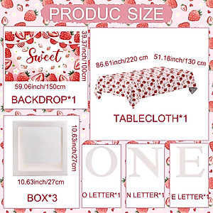 Strawberry First Birthday Decor for Girl-Strawberry Balloon Arch with Baby Boxes, Strawberry First Backdrop for Sweet One Girl 1st Birthday Party,Strawberry Party Decorations,Girl Baby Shower Party