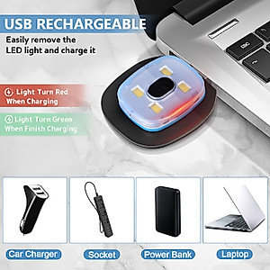 Deilin Beanie with Light, Guy Gifts, LED Beanie Hat with Light Rechargable Flashlight Hat Headlamp Beanie(Black