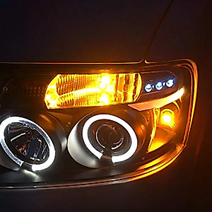 Alla Lighting 2800lm 7440 7443 LED Turn Signal Lights Bulbs, Amber Yellow T20 7440NA 7444NA 7442NAK WY21W 7443NA 992 Blinker Lamps Replacement Xtreme Super Bright 12V 5730 33-SMD Dual Filament