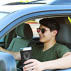 LaserGram 20oz Vacuum Insulated Tumbler Mug, Veterinarian, Personalized Engraving Included (Faux Leather, Black)