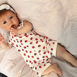 KSBD Reborn Baby Dolls Girl with Realistic Veins, 20 Inch Newborn Baby Doll with Weighted Cloth Body, Lifelike Reborn Doll, Advanced Painted Vinyl Gift Set for Kids Age 3+, Real Saskia Replica