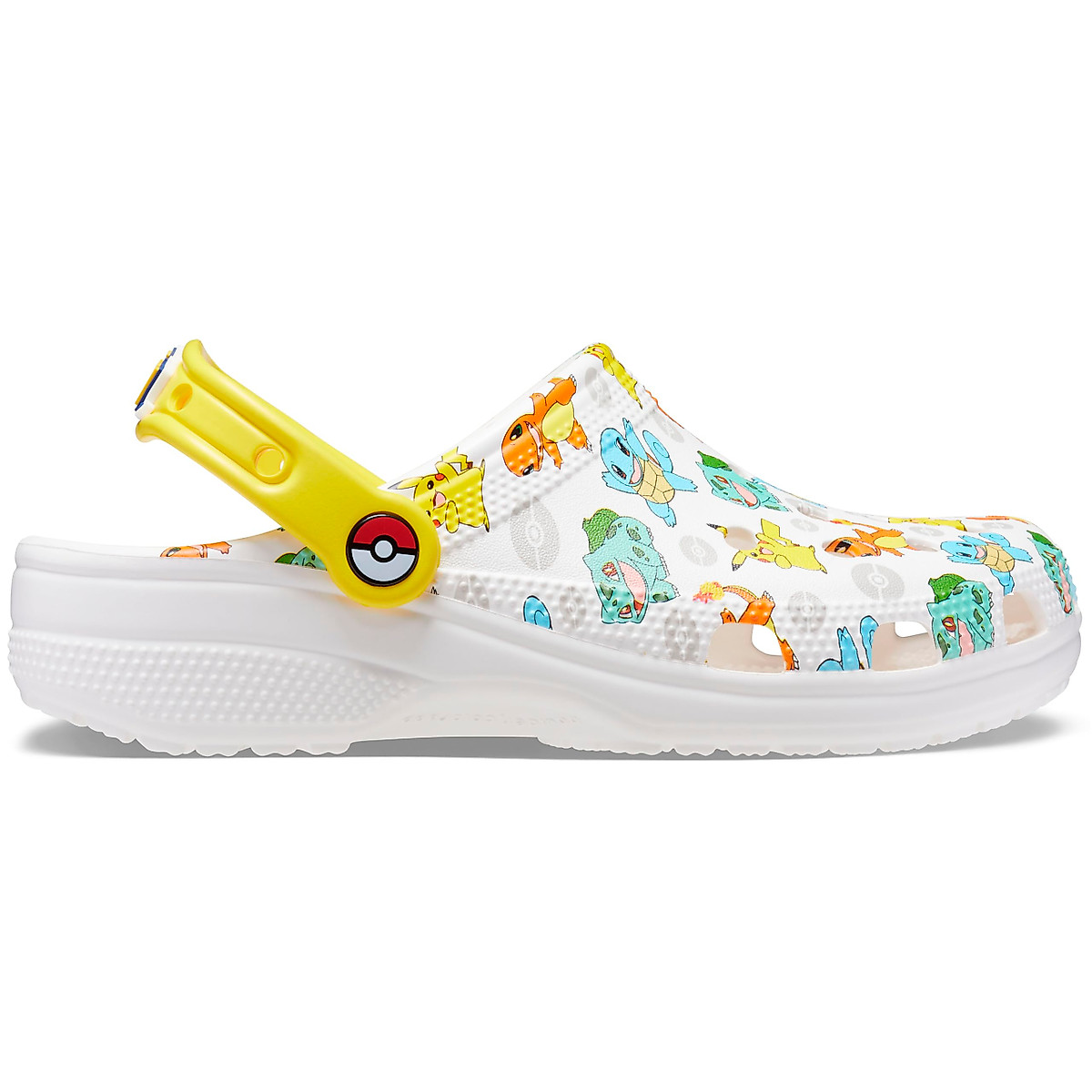 Crocs Unisex Classic Pikachu Clogs, Pokemon Shoes, 11 Women/9 Men White/Multi