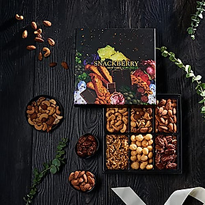 Holiday Mixed Nuts Gift Basket, in Elegant Box, Gift Set for Easter, Birthday Party, Sympathy, Healthy Gift Snack Box for Men and Women. Kosher - Snackberry (Premium)