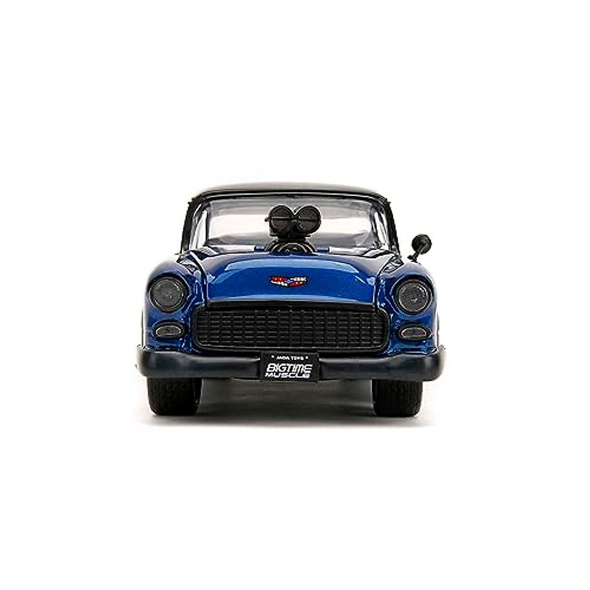 Big Time Muscle 1:24 1955 Chevy Bel-Air Die-Cast Car, Toys for Kids and Adults(Blue/Black)