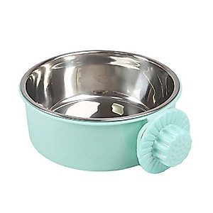 Pet Bird Feeder Cage Parrot Feeding Cups Stainless Steel Parrot Feeders Water Cage Bowls for Cockatiel Conure Budgies Parakeet Parrot Macaw Small Animal Chinchilla Size S